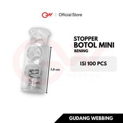 Jual stopper tali 2 lubang- botol mini bening 9mm - Hitam - Kota ...