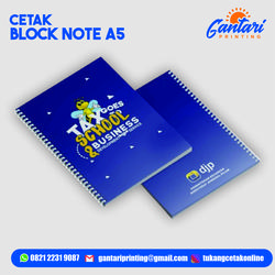 Jual Cetak Notes Custom Notebook A5 Block Note Polos Spiral 100 Halaman ...