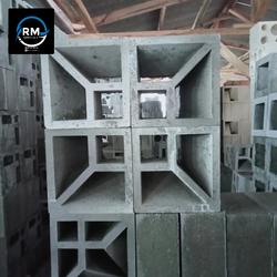 Jual roster beton minimalis motif daun putih - Abu-abu - Kab. Bekasi ...