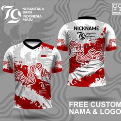 Jual Jersey HUT RI 79 2024 Jersey 17 Agustus Kaos 17 Agustus Kemerdekaan V2 - Putih, Size 0 ...