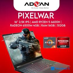 Jual Advan Pixelwar Laptop Gaming AMD Ryzen 5 6600H 16" 2K IPS 16GB ...