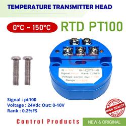 Jual Temperature Transmitter head RTD PT100 0 - 300 oC output 0-10V ...