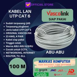 Jual KABEL LAN UTP CAT 6 OUTDOOR 100 METER VASCOLINK CAT6 100M SIAP ...