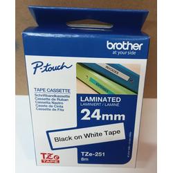 Jual Brother Label Tape TZE-251 24mm Black On White TZe251 TZe 251 ...