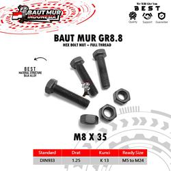 Jual HEX BOLT NUT SET FULL THREAD GRADE 8.8 HOTDIP (HDG) M16 - Kab ...
