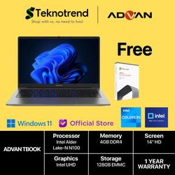 Promo Advan TBOOK X TRANSFORMER Laptop 14 inch Intel N100 4GB / 128GB ...