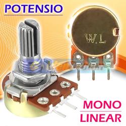 Jual Potensiometer potensio Mono Stereo 1K 2K 5K 10K 20K 50K 100K 200K ...