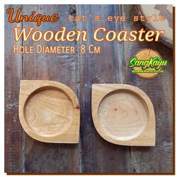 Jual Wooden Coaster 10x1 DD-9 cm Tatakan gelas cangkir mug kopi kayu ...