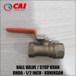 Jual ball valve onda 1/2" inch / stop kran onda kuningan - Jakarta ...