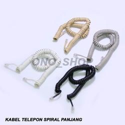 Promo Kabel Spiral Telepon Hitam Kitani / Kabel Gagang Telpon Panjang ...