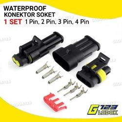 Jual Soket Konektor Kabel Anti Air Socket Waterproof 1P, 2P, 3P, 4P - 1 ...