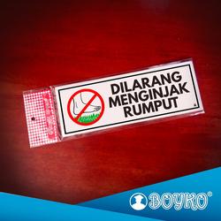Jual sign tanda tulisan plat dilarang gambar injak rumput - Kota ...