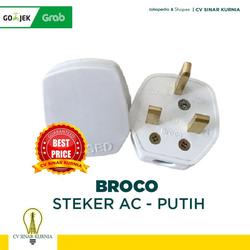 Jual Broco Steker AC 7110 Putih 3 Pin - 7110S AC Plug Broco New Gee ...