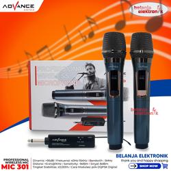 Jual ADVANCE PROFESIONAL WIRELESS MICROPHONE MIC-202 KARAOKE - Kota ...