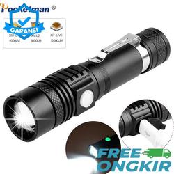 Jual TaffLED Senter LED USB Rechargeable XML-T6 6200 Lumens 10W - P15 ...
