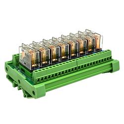 Jual 8 channel Omron PLC control panel relay module G2R-1-E 16A 24V DC ...