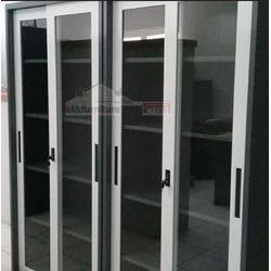 Promo Lemari Arsip Filing Cabinet Besi 2 Pintu Sliding Kaca AK 08 Cicil ...