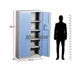 Jual Lemari File (File Cabinet) Krisbow Biru 180x90x39CM KW1700195 ...
