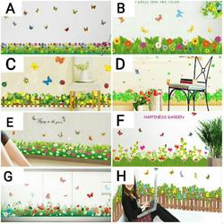 Jual wall stiker dinding aesthetic kamar bunga rumput wall sticker ...