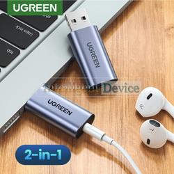 Jual UGREEN Sound Card External 2in1 USB To Jack 3.5mm Audio Adapter ...