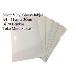 Jual Kertas Sticker Vinyl A4 Inkjet / Stiker Vinil / Vynil - Jakarta ...