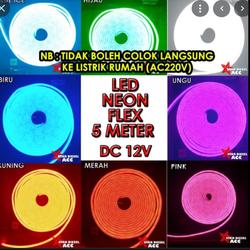 Jual Neon Flex Lampu LED Strip Selang Fleksibel Flexible DC 12V 5 Meter 5M - Putih - Kota ...