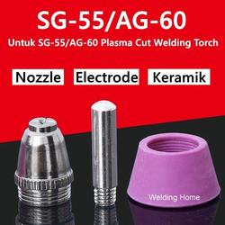 Jual SG-55 CUT60A Nozzle Electrode Shield Cup Keramik Ceramic SG55 AG60 ...