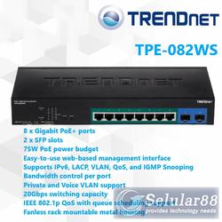 Promo Trendnet TPE-TG44g PoE+ 8 Port Gigabit PoE Switch Hub ORIGINAL ...