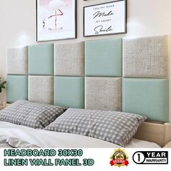 Promo Headboard wallpanel Linen Wallpaper Stiker Dinding wall panel ...
