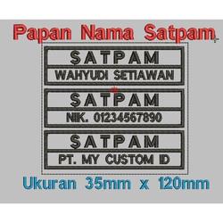 Jual Bet Bed Papan Nama Dada Nametag Bordir Oval Elips Untuk Sekolah ...