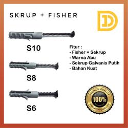 Jual Fisher S6 S8 S10 Sekrup Skrup Baut Dinding Tembok Gypsum Kuat Murah - S8 - Kab. Tangerang ...