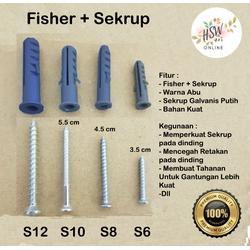 Jual Fisher S6 S8 S10 Sekrup Skrup Baut Dinding Tembok Gypsum Kuat ...