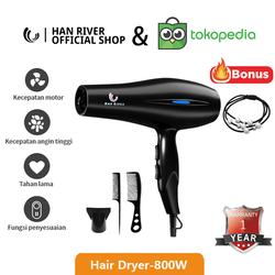 Promo HAN RIVER HRHD01BK Hair dryer 800W Pengering Rambut Termurah Daya ...