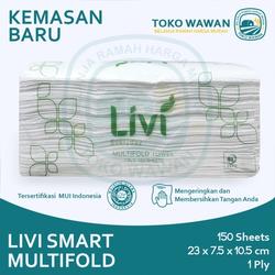 Jual Tissue LIVI SMART TOWEL Multifold 150 Sheet 1 DUS / KARTON isi 24 ...