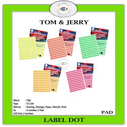 Jual TOM & JERRY - Label Color Dot 114 - Stiker Label Bulat Warna - Pad ...
