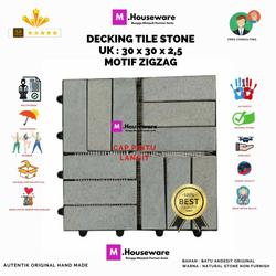 Jual Lantai Batu Alam Andesit Motif Zigzag / decking tile stone deck ...