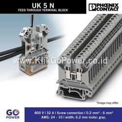 Jual Terminal Block Phoenix Contact UK3N / UK 3 N 3001501 Original isi ...