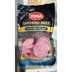 Jual Yona Smoke Smoked Beef 250 Gram Daging Sapi Iris Asap Isi 12 Pcs ...