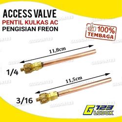 Jual Pentil Kulkas AC Pentil Pengisian Freon 1/4 dan 3/16 TEMBAGA - 3. ...
