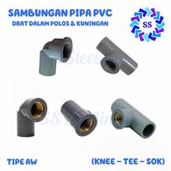 Jual FITTING/SAMBUNGAN PIPA PVC RUCIKA/POWER DRAT DALAM POLOS-KUNINGAN - DRAT POLOS, KNEE 3/4 ...