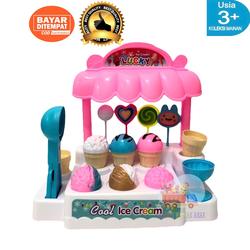 Jual mainan anak es krim musik dan lampu lucky store cool ice cream set ...