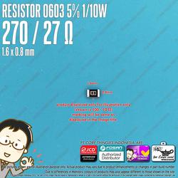 Jual RESISTOR 0603 5% 271 / 270 OHM SMD 1608 - Kota Cimahi - Electronic ...