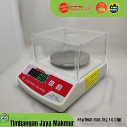 Jual TIMBANGAN KIMIA, NERACA, EMAS, LAB, NEWTECH 1 kg / 0,01 gr, NTA ...