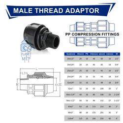 Jual Male Thread Adaptor HDPE 32mm x 3/4 Compression Fitting - Kota ...