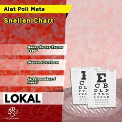 Jual snellen chart kertas snelen alat test mata rabun bagan poster tes ...