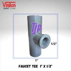 Jual Faucet Tee AW 1/2 x 1 Inch VINILON PVC Tee Drat Dalam TDD Verlop T ...