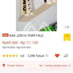 Jual Rod holder / rak joran pancing bahan kayu jati belanda - amplas ...