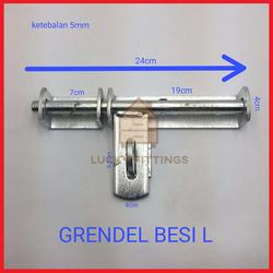 Jual Promo Populer- Grendel Pintu Besi L / Besar Panjang Kunci Pagar ...