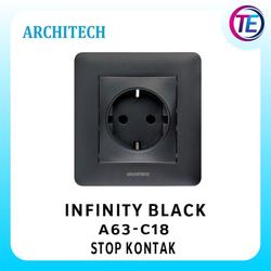 Jual ARCHITECH INFINITY BLACK A63-C18 Stop Kontak - Colokan Listrik Kotak Kabel - Jakarta Utara ...