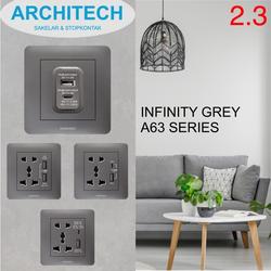 Jual ARCHITECH INFINITY BLACK / SAKLAR USB / STOP KONTAK A63 NEW 2.3 - UNIVERSAL A+C - Jakarta ...